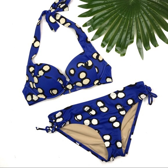 Victoria's Secret | Swim | 325 Victorias Secret Blue Polka Dot Bikini | Poshmark
